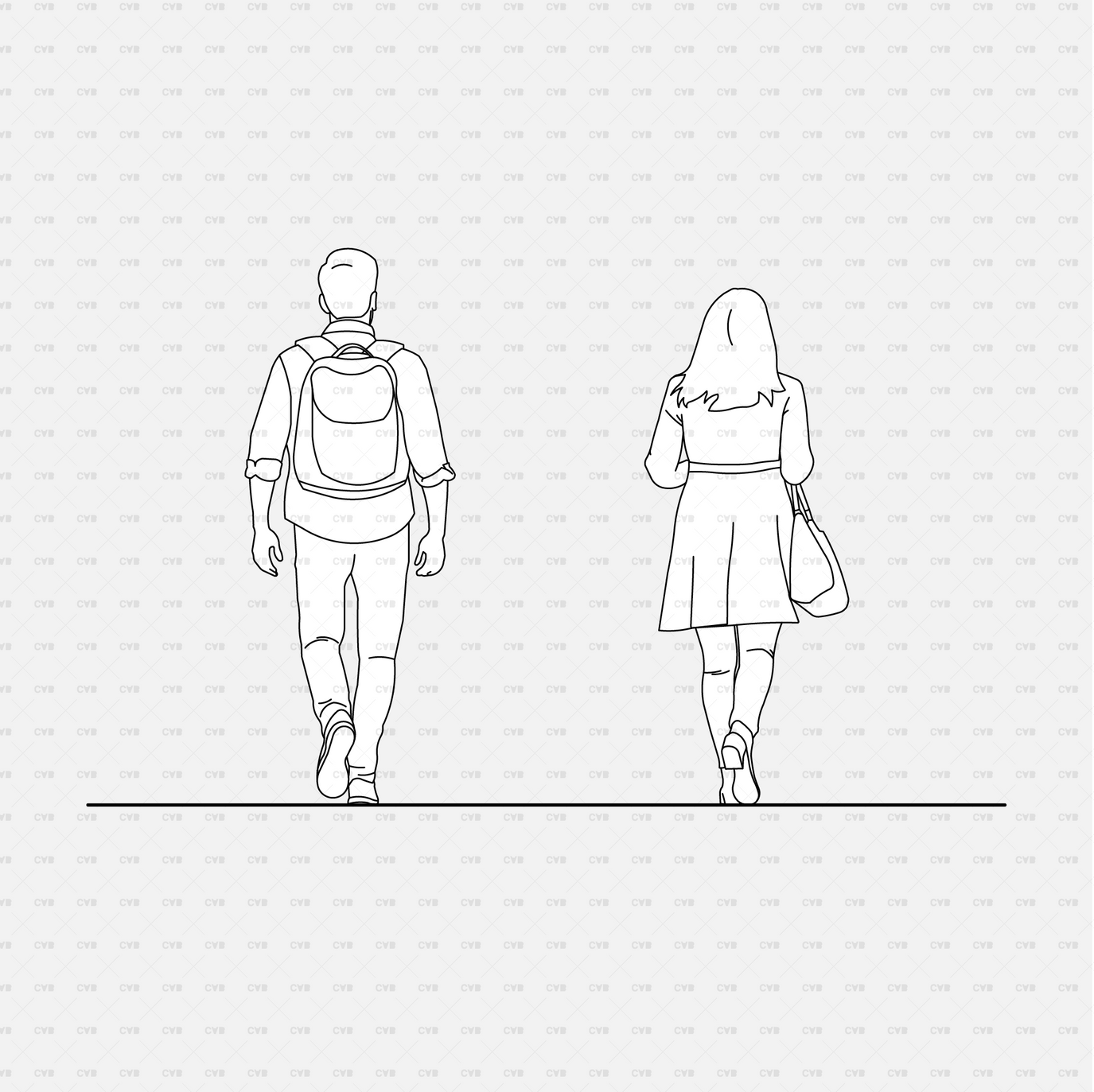 CAD Blocks and Vector People Walking – FREE Download – cadasbuilt