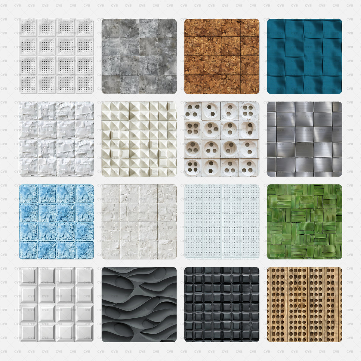 Seamless Pattern Library of Ceiling Panels Textures | CADasBuilt ...