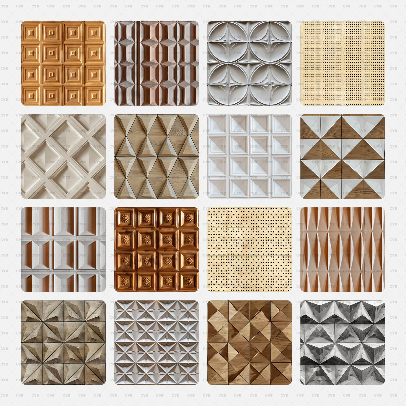 Seamless Pattern Library of Ceiling Panels Textures | CADasBuilt ...