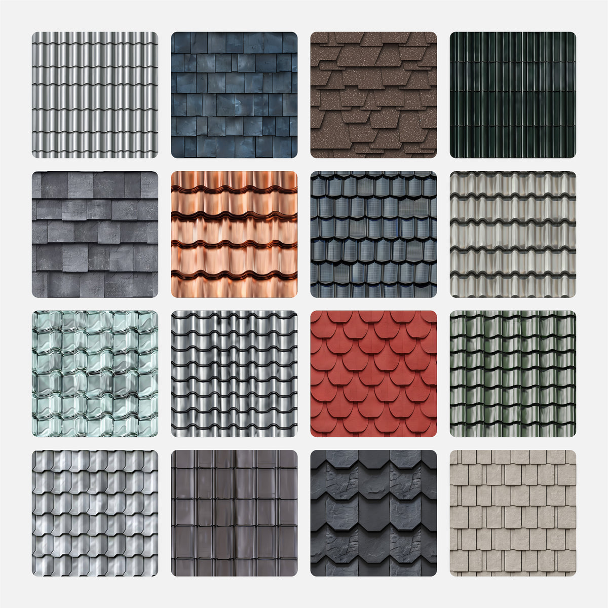 Seamless Pattern Library of Modern Roof Textures | CADasBuilt – cadasbuilt