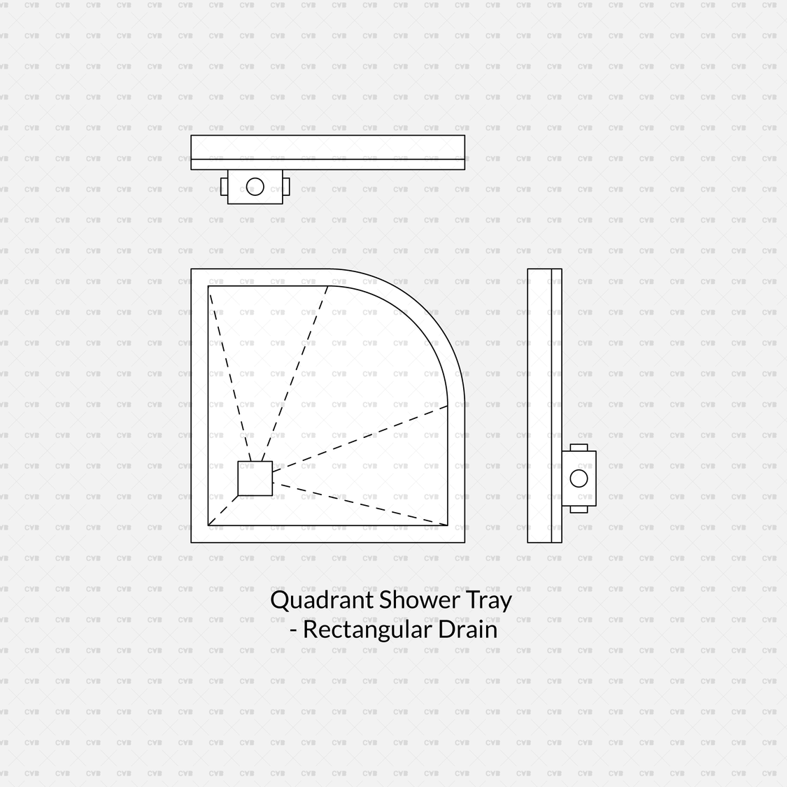 Download Dynamic CAD Blocks Shower Trays | CADasBuilt – cadasbuilt