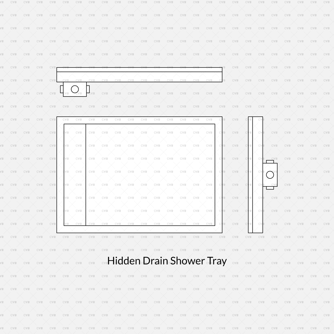 Download Dynamic CAD Blocks Shower Trays | CADasBuilt – cadasbuilt