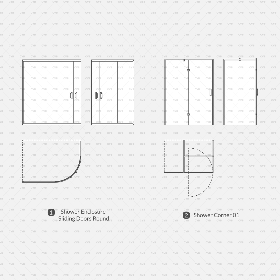 Download Dynamic CAD Shower Enclosures | CADasBuilt – cadasbuilt