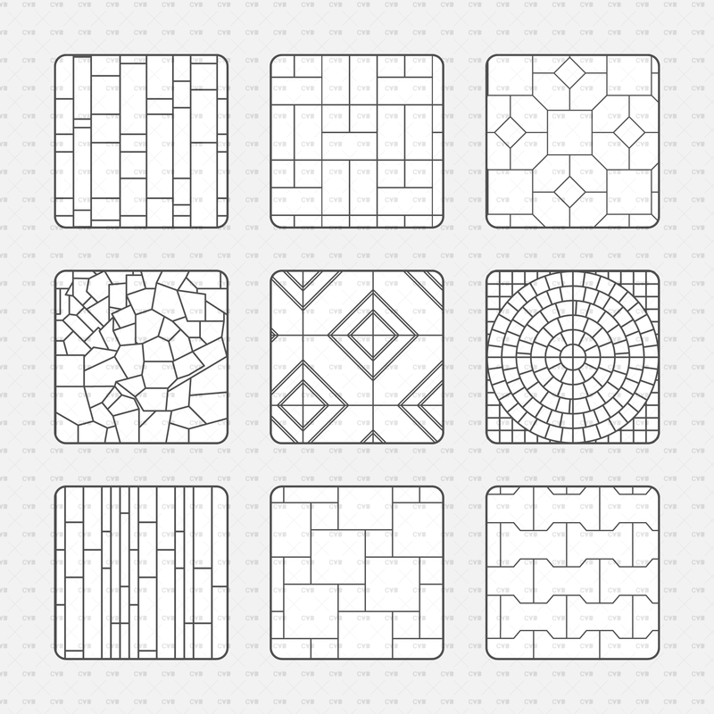 Download Illustrator Pattern Library - Outdoor Paving | CADasBuilt ...