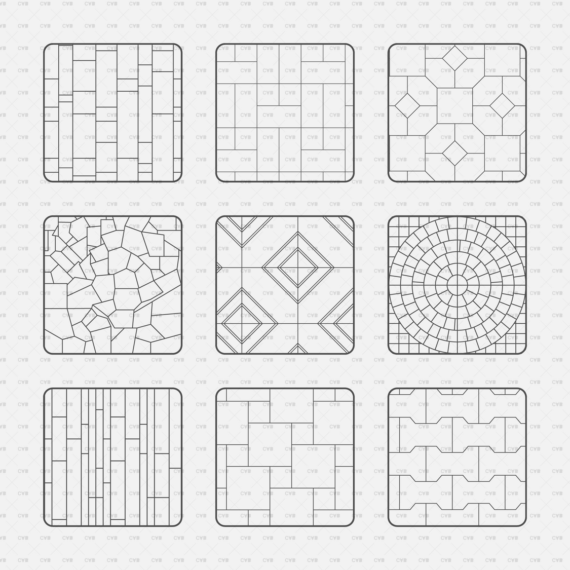 Download Illustrator Pattern Library - Outdoor Paving | CADasBuilt ...