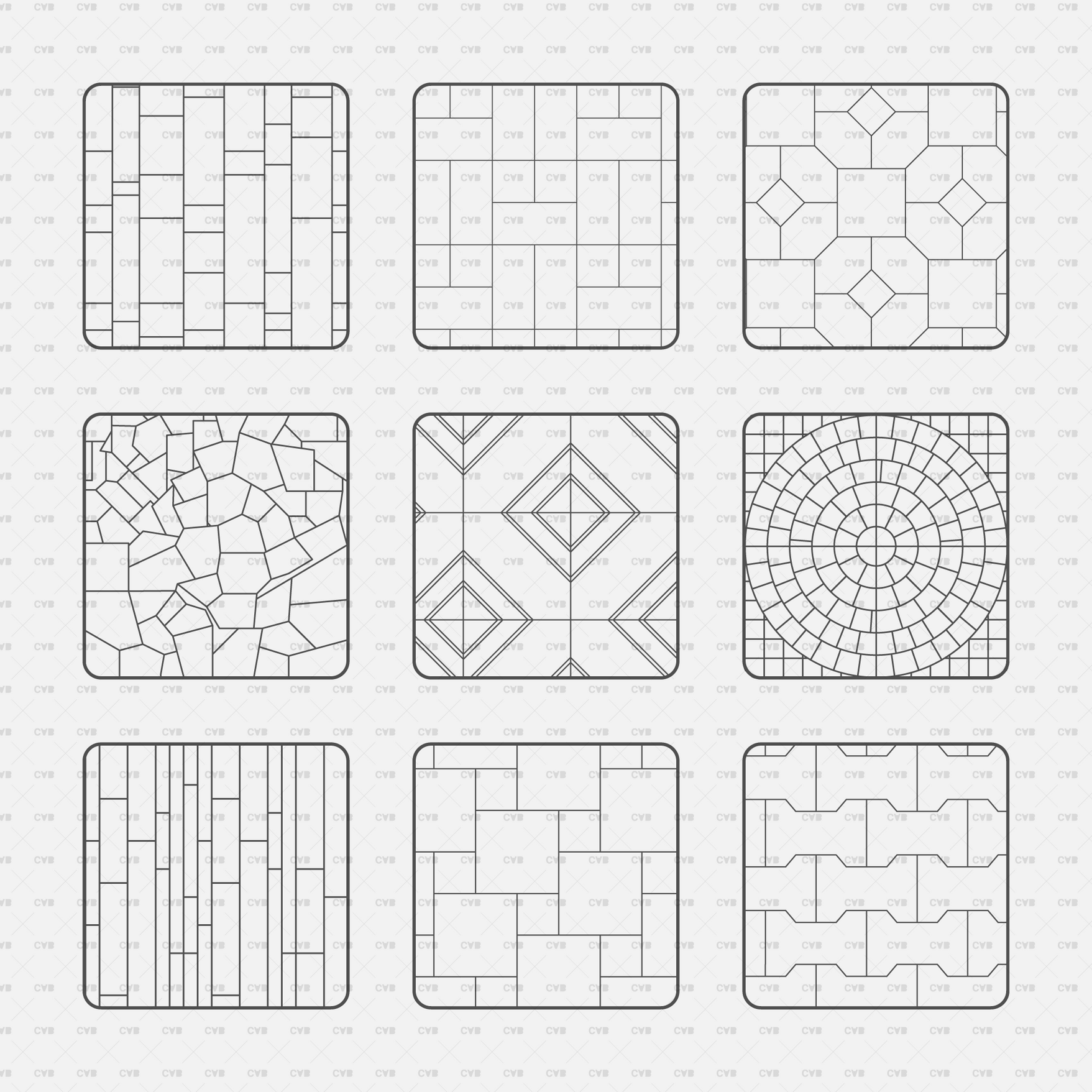 Download Illustrator Pattern Library - Outdoor Paving | CADasBuilt ...