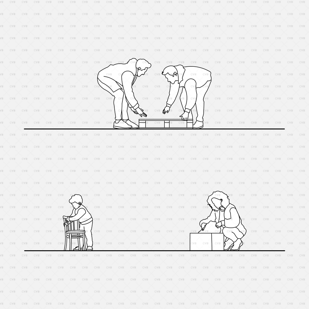 CAD People Blocks, PNG Cutouts & Vector Silhouettes | CADasBuilt ...