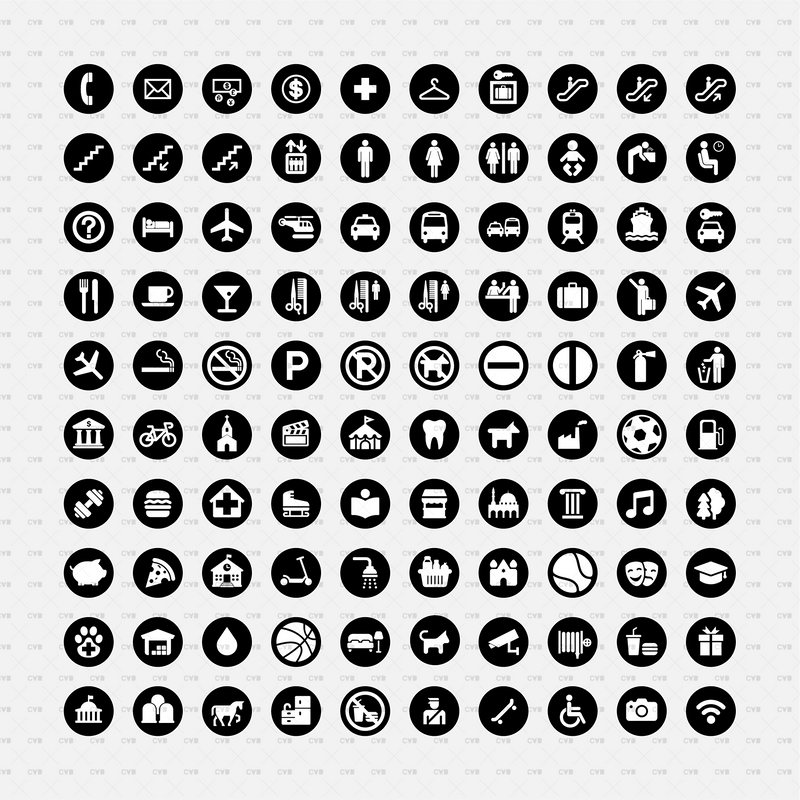 CAD Blocks and Vector Program Diagram and Site Analysis Symbols ...