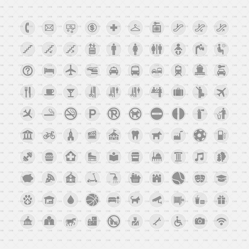 CAD Blocks and Vector Program Diagram and Site Analysis Symbols ...