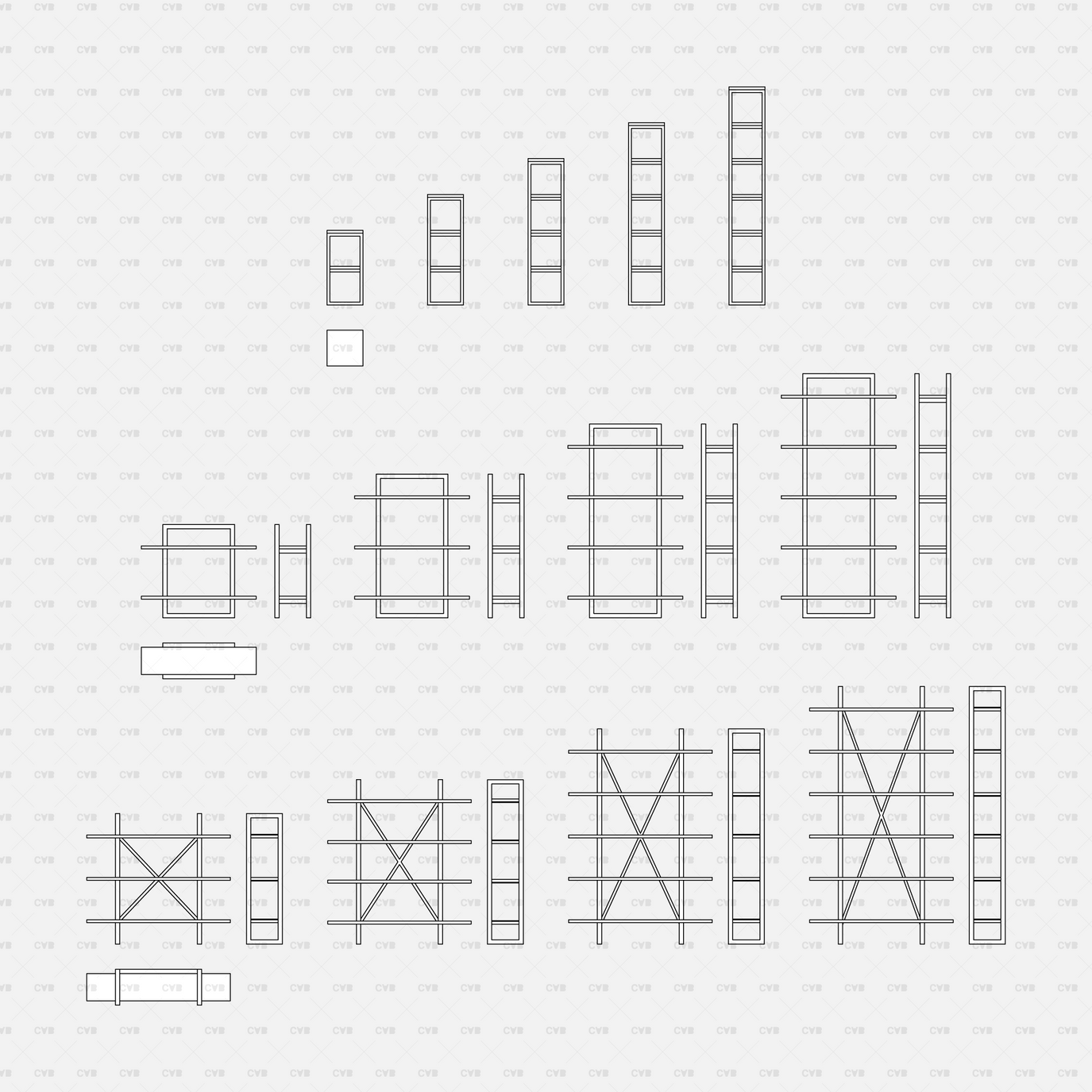 Download CAD Dynamic Blocks Shelves and Storage 01 | CADasBuilt ...