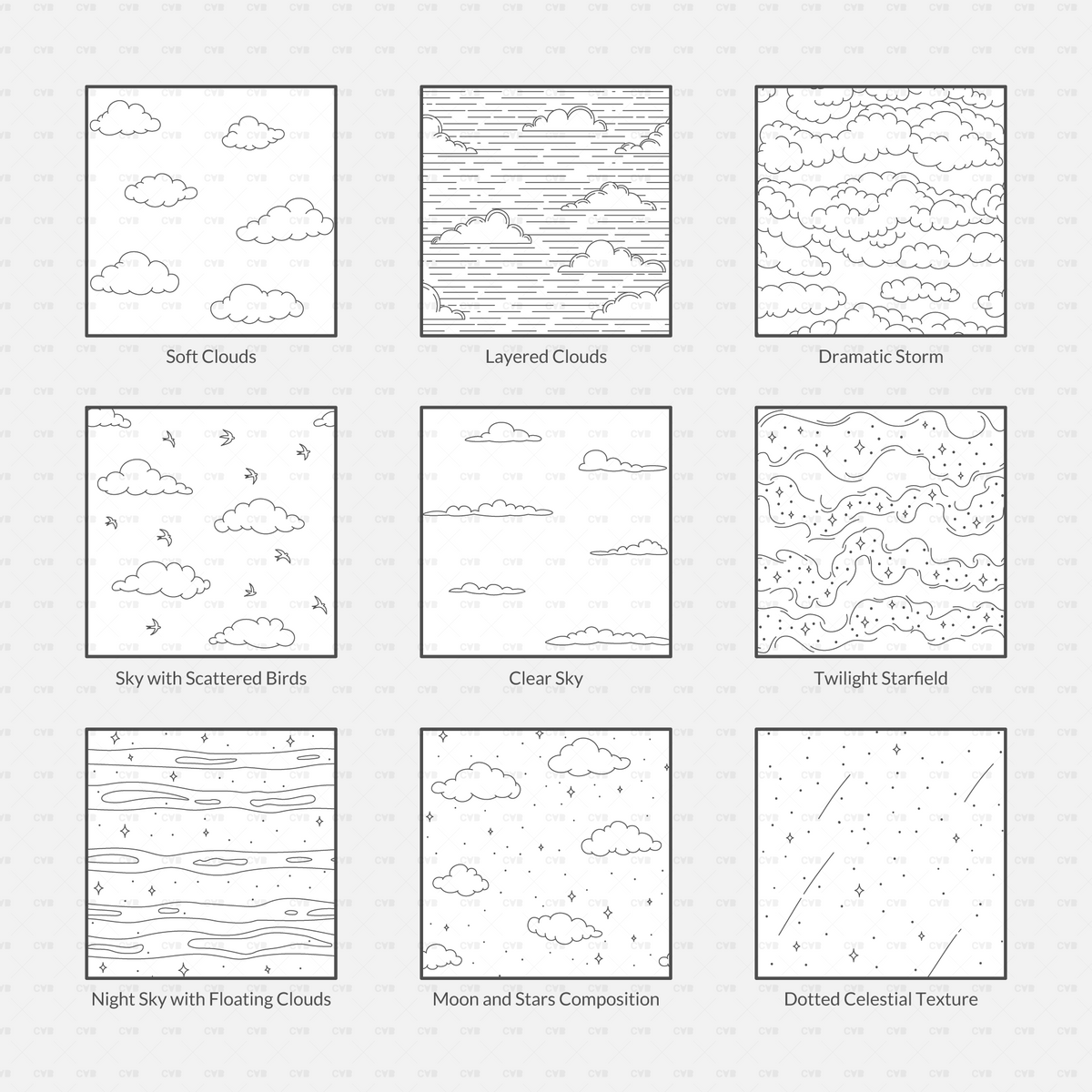 Vector Illustrator Pattern – Sky Patterns | CADasBuilt – cadasbuilt