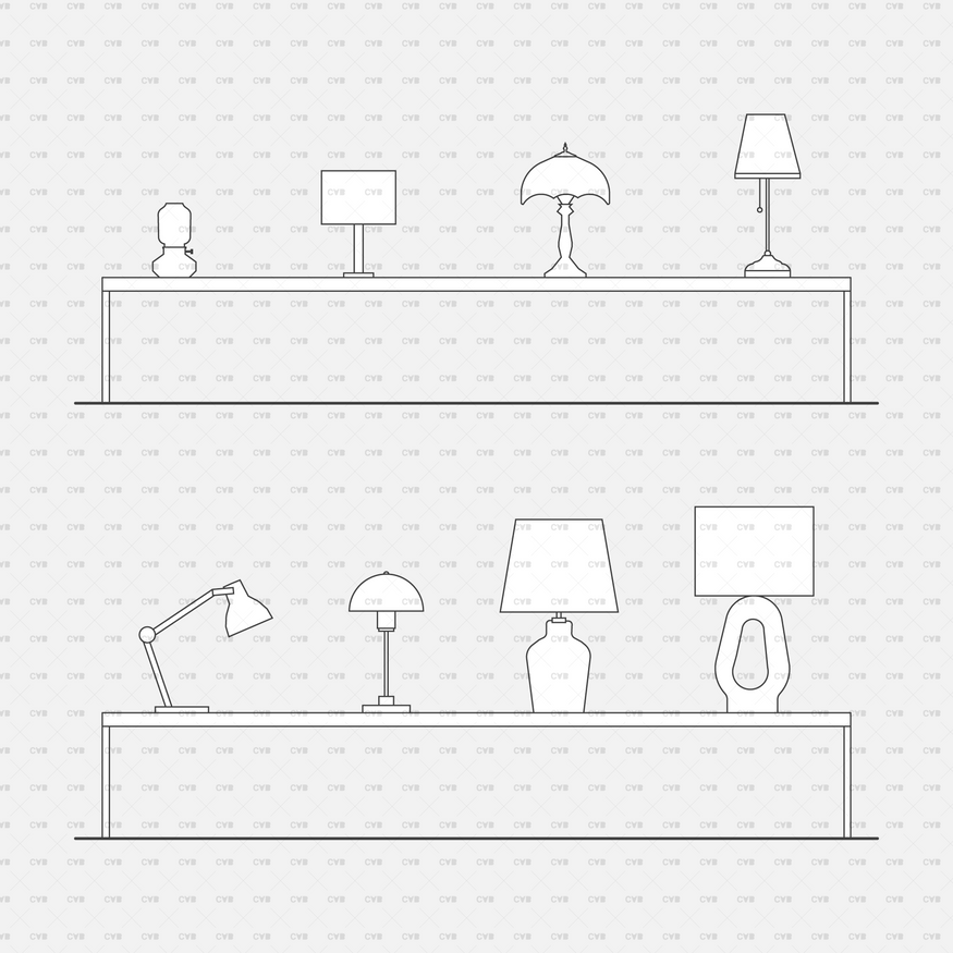 Lighting CAD Blocks – Wall, Ceiling & Track Lamps | CADasBuilt – cadasbuilt