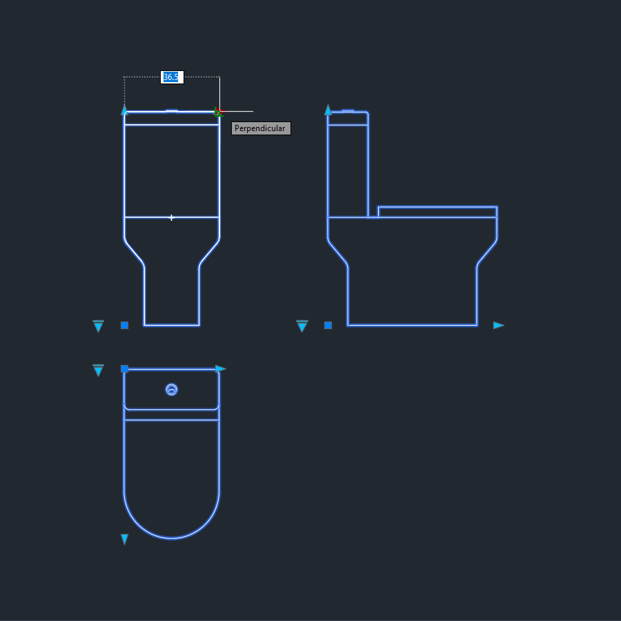 Dynamic Free CAD Toilet Block - Dynamic DWG + SVG – cadasbuilt