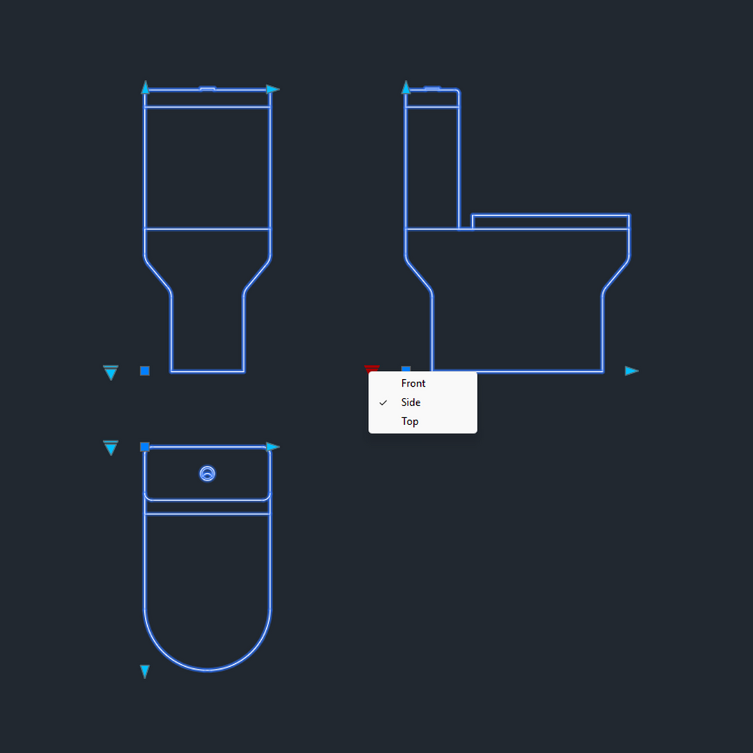 Dynamic Free CAD Toilet Block - Dynamic DWG + SVG – cadasbuilt