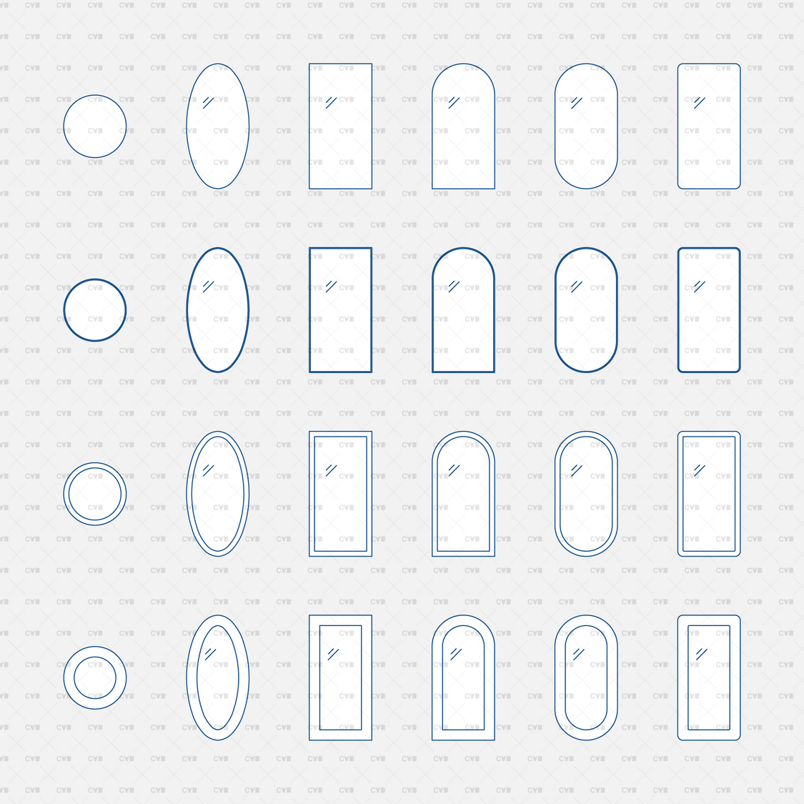 Download Wall Mirrors | DYNAMIC CAD BLOCKS | CADasBuilt – cadasbuilt