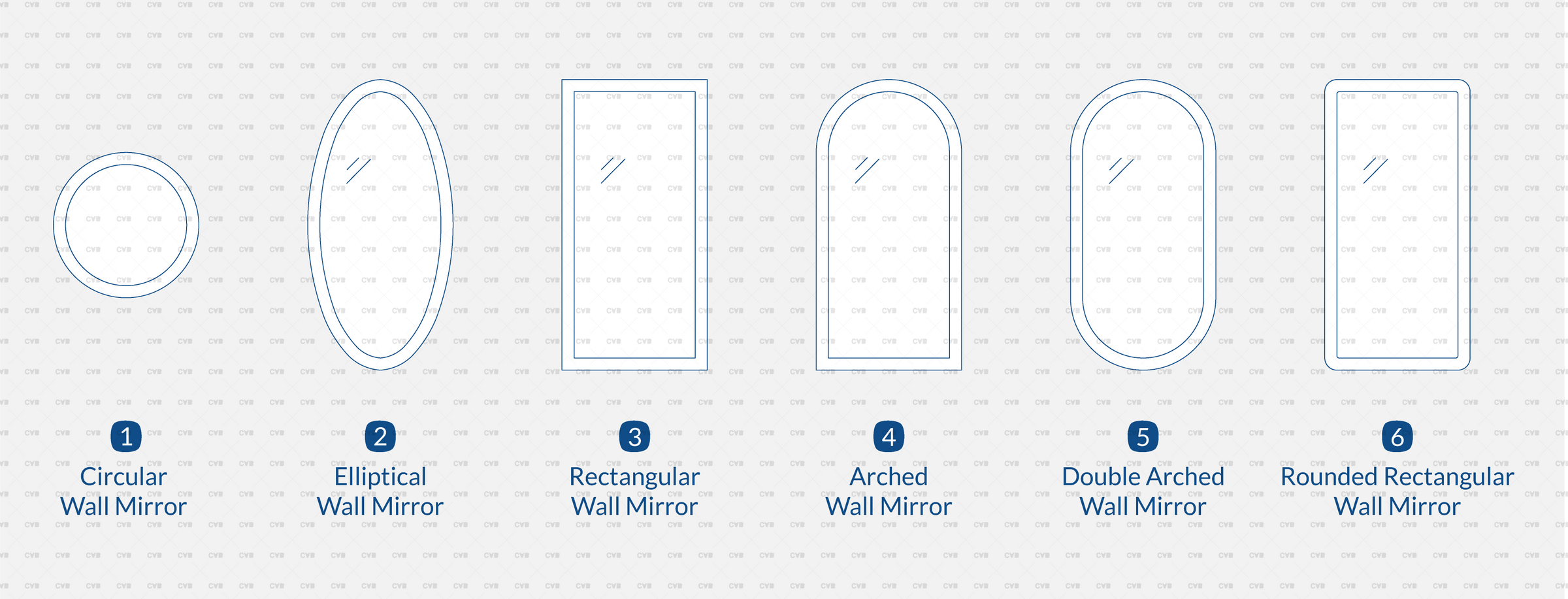 Download Wall Mirrors | DYNAMIC CAD BLOCKS | CADasBuilt – cadasbuilt