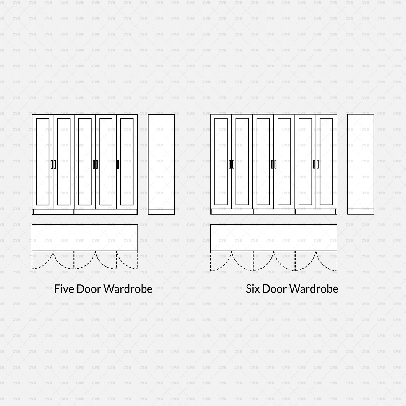 Download DYNAMIC CAD BLOCKS Wardrobes | CADasBuilt – cadasbuilt