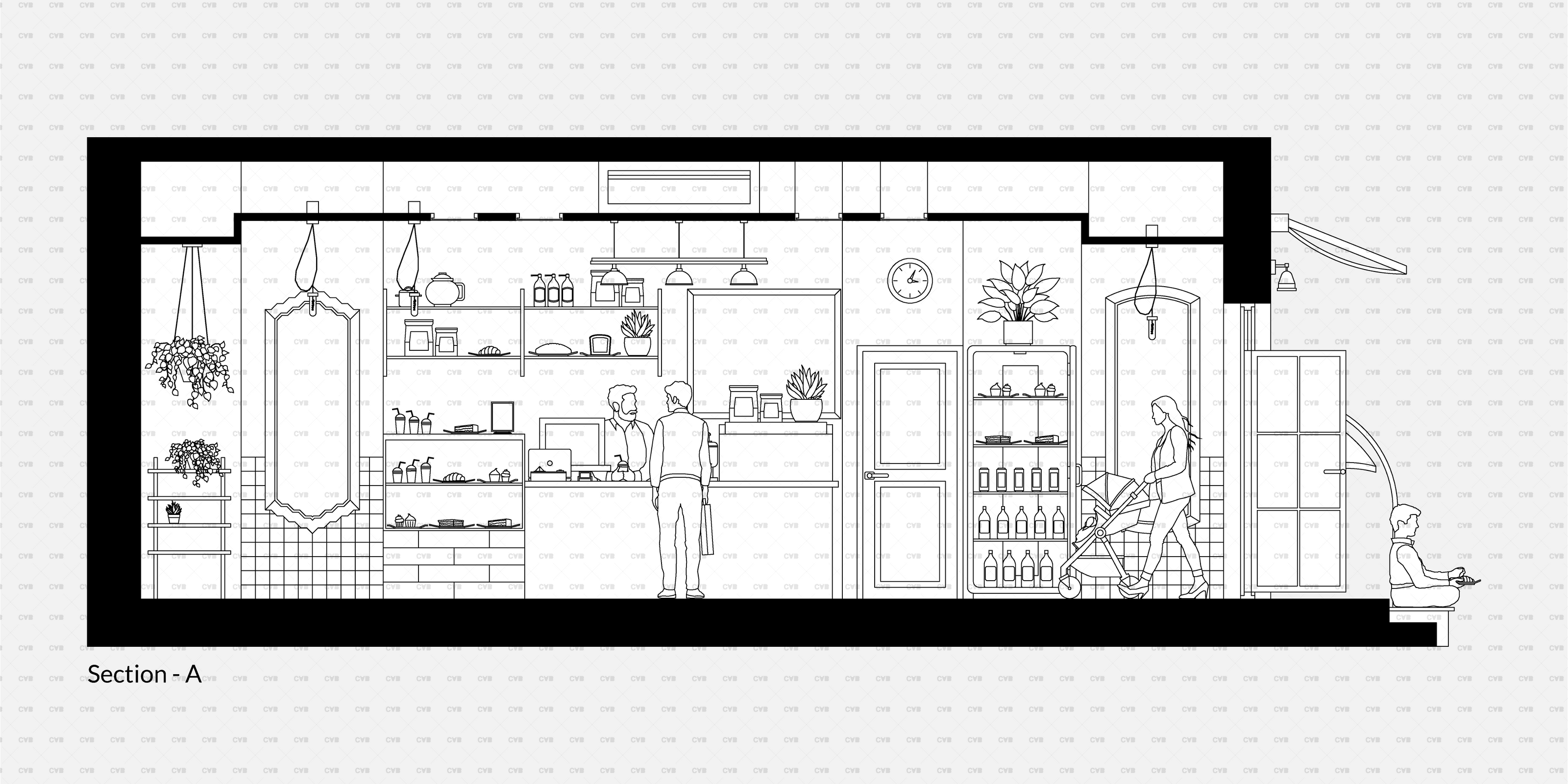 CAD and Vector Coffee Shop (145 CAD Blocks) | CADasBuilt – cadasbuilt