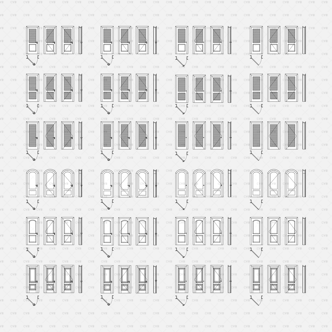Download CAD Dynamic Blocks Doors Pack | CADasBuilt – cadasbuilt
