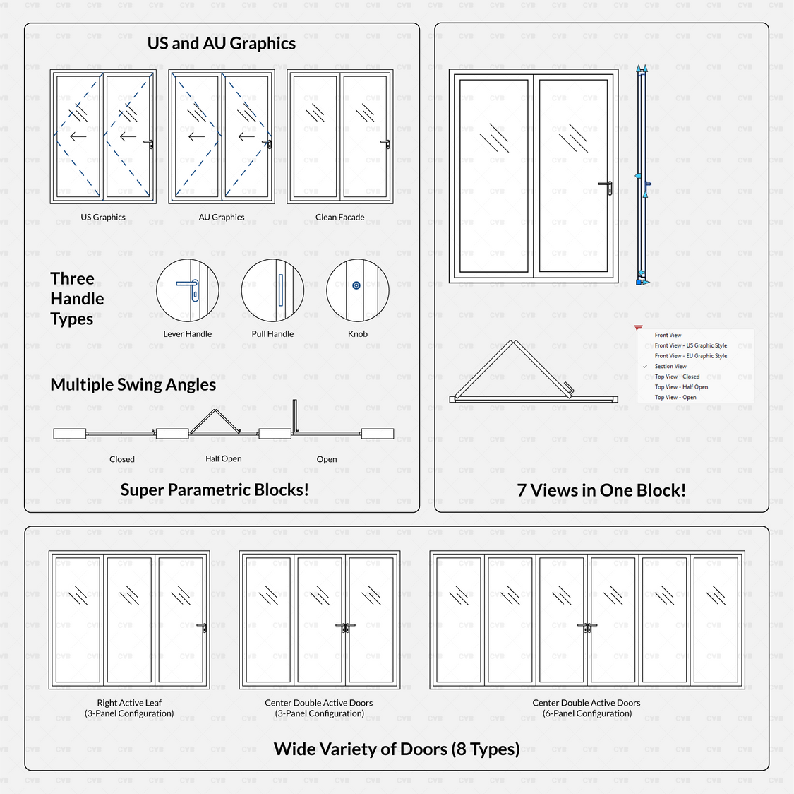 Door & Window CAD Blocks DWG for AutoCAD | CADasBuilt – cadasbuilt