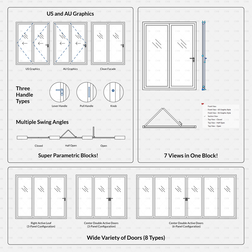 Door & Window CAD Blocks DWG for AutoCAD | CADasBuilt – cadasbuilt