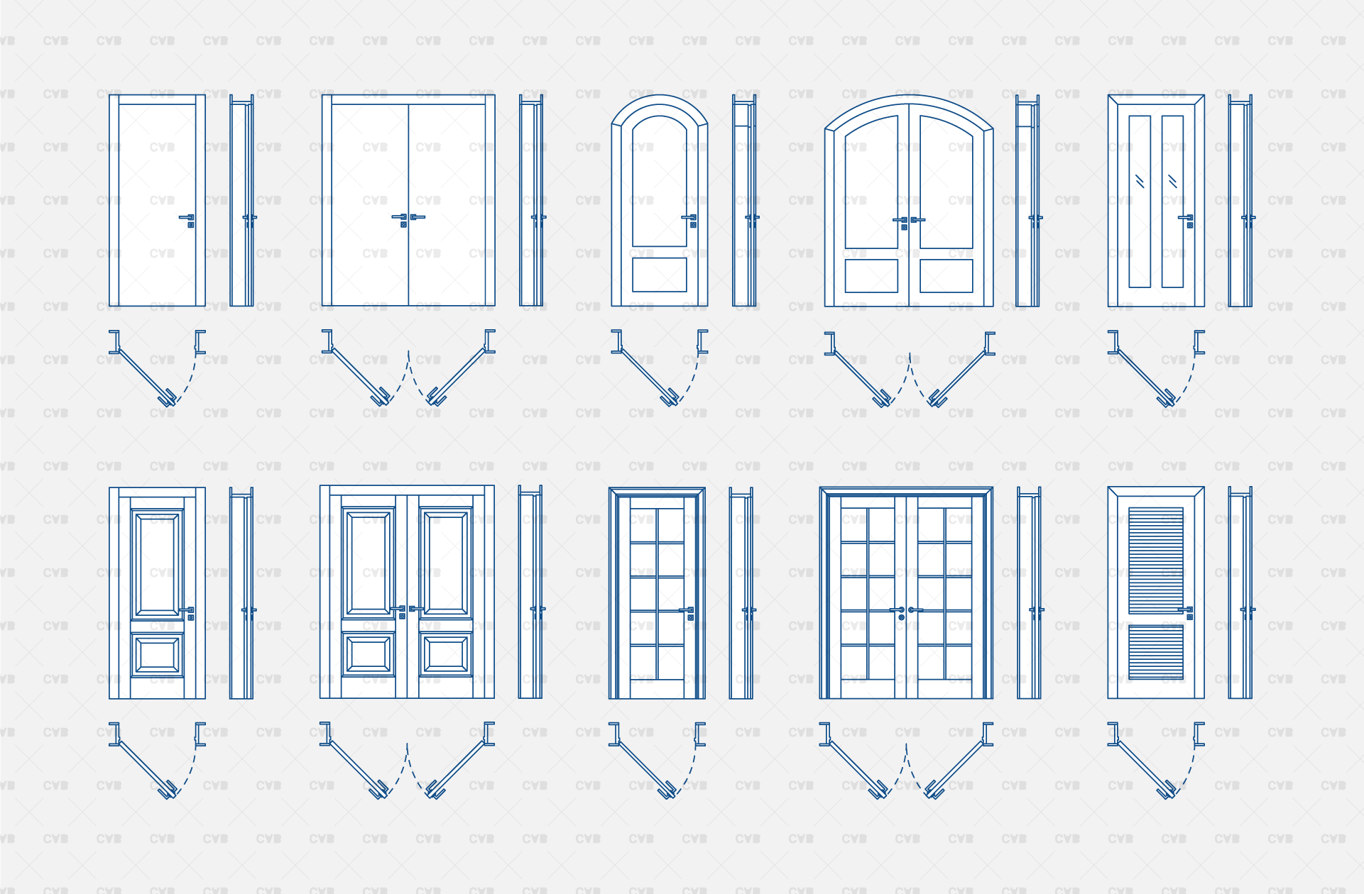 Download CAD Dynamic Blocks Doors Pack | CADasBuilt – cadasbuilt