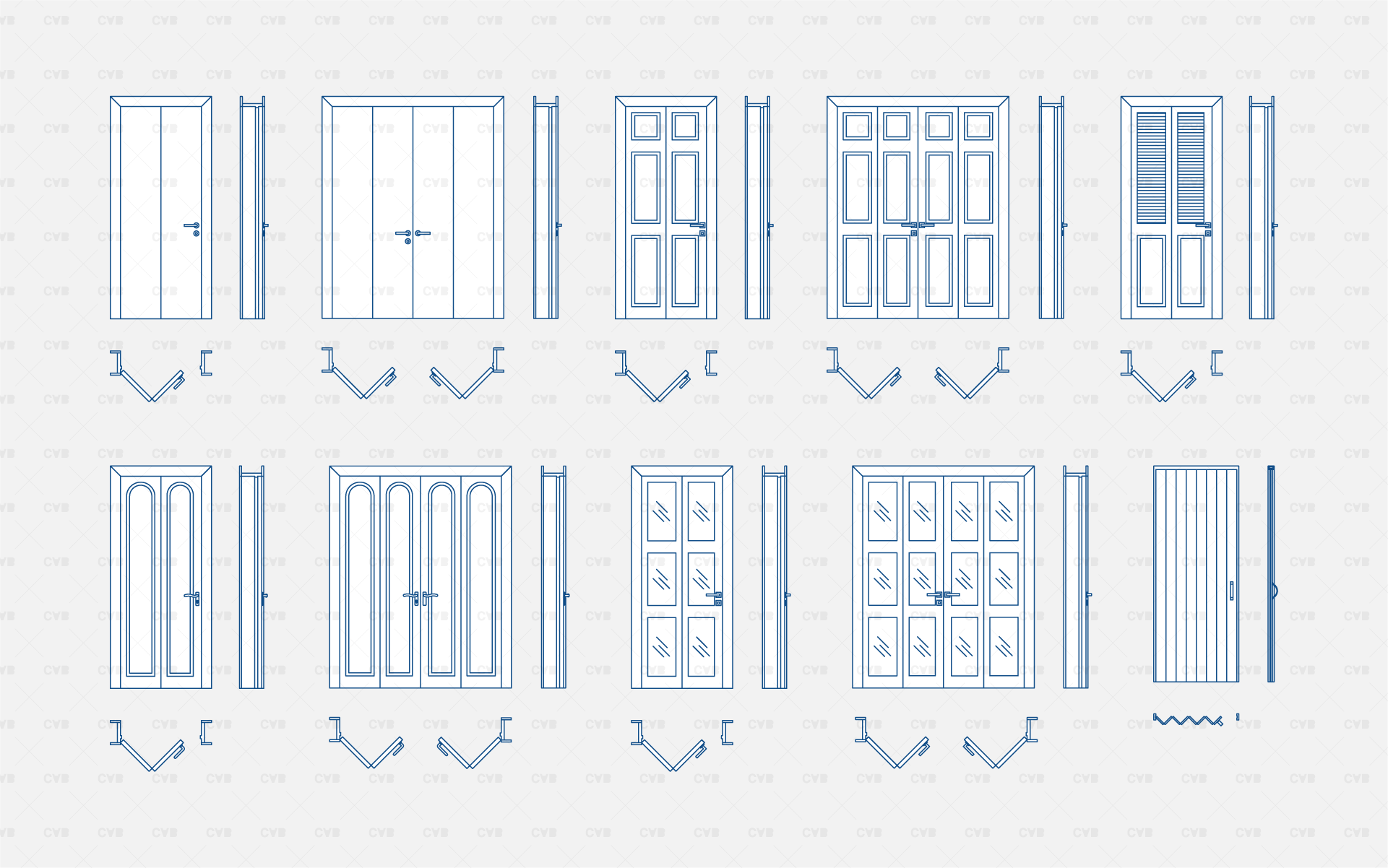 Download CAD Dynamic Blocks Bi-fold Doors (Wooden) | CADasBuilt ...