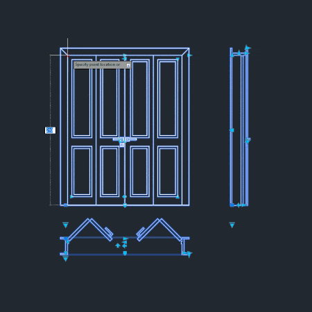 Download CAD Dynamic Blocks Bi-fold Doors (Wooden) | CADasBuilt ...