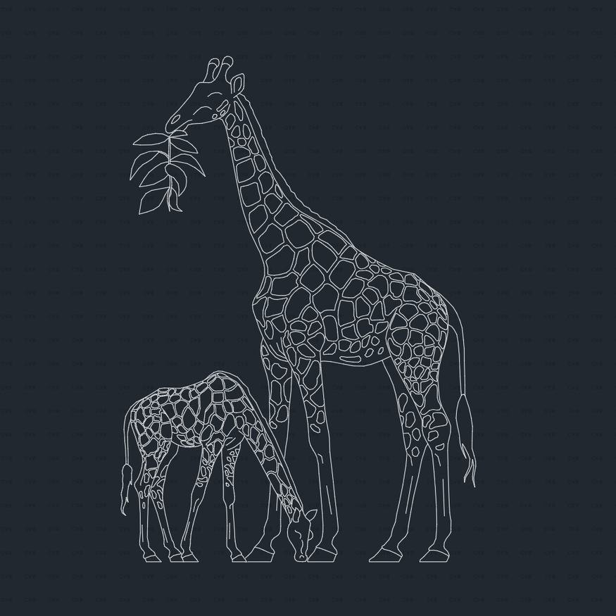 Download 13 Zoo Animals | DYNAMIC CAD BLOCKS | CADasBuilt – cadasbuilt