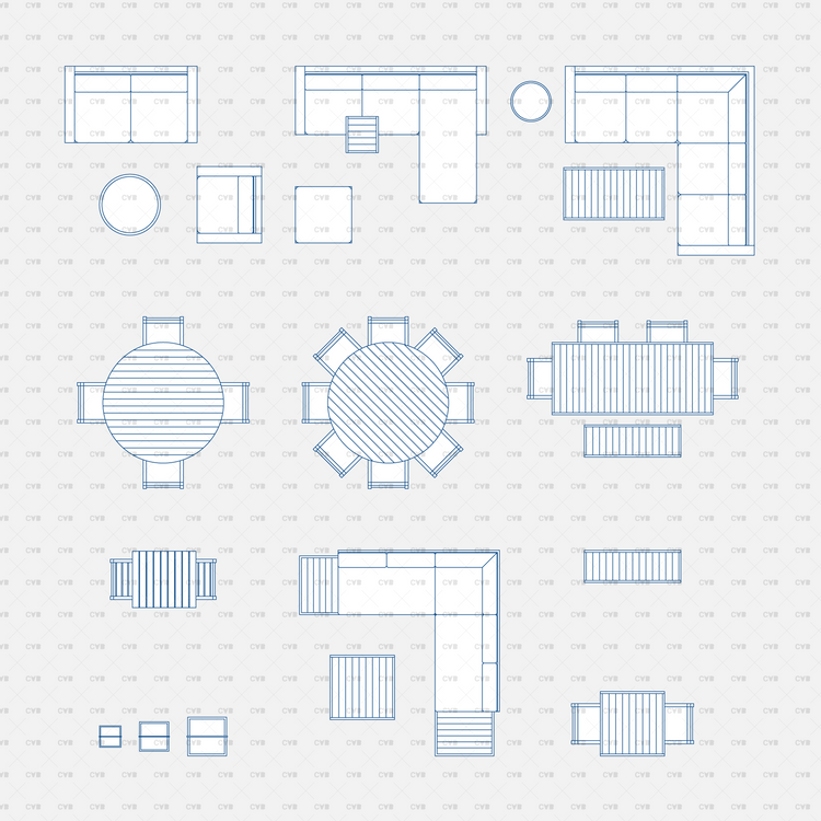 Furniture CAD Blocks – Dynamic Free & Pro DWG – cadasbuilt