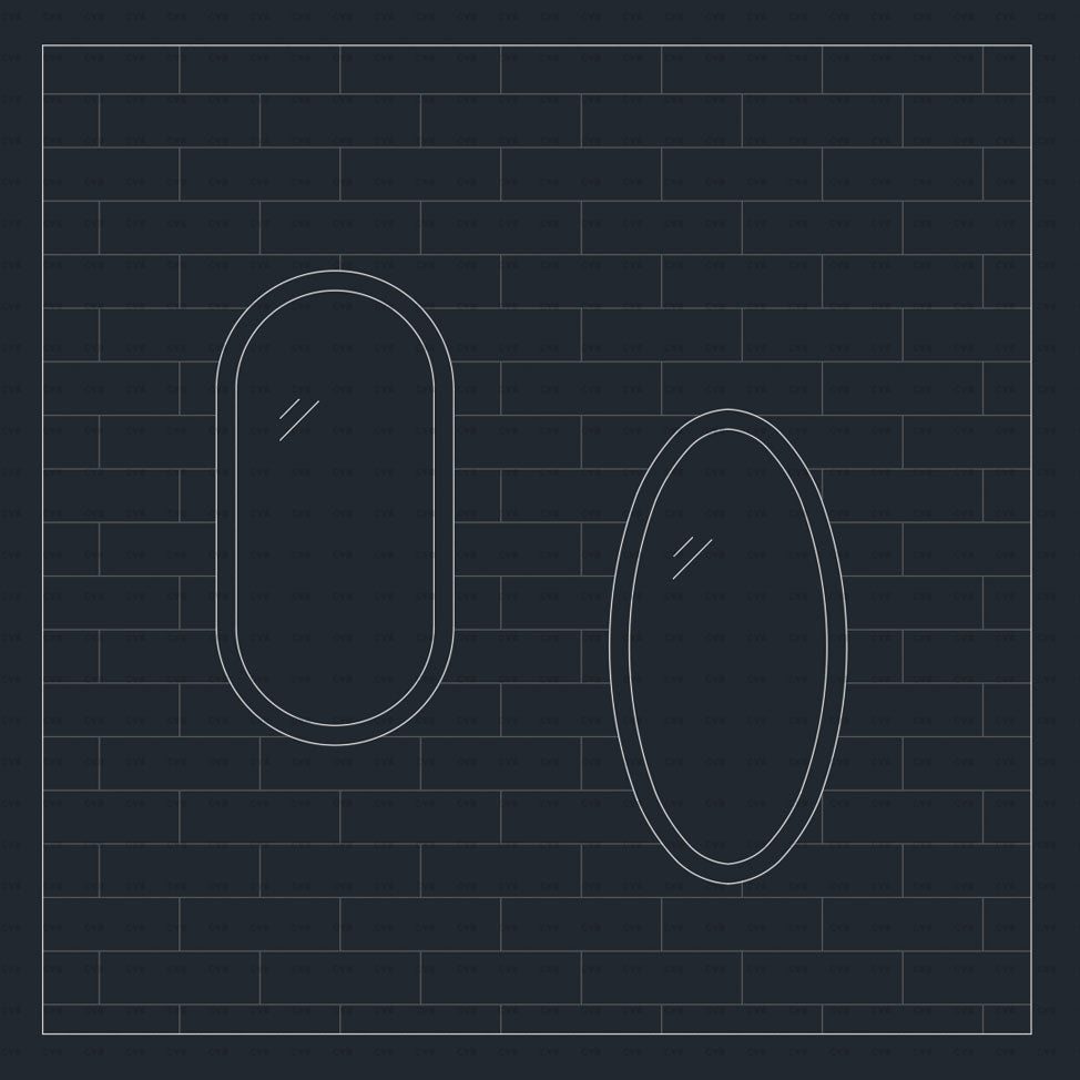 Download Wall Mirrors | DYNAMIC CAD BLOCKS | CADasBuilt – cadasbuilt