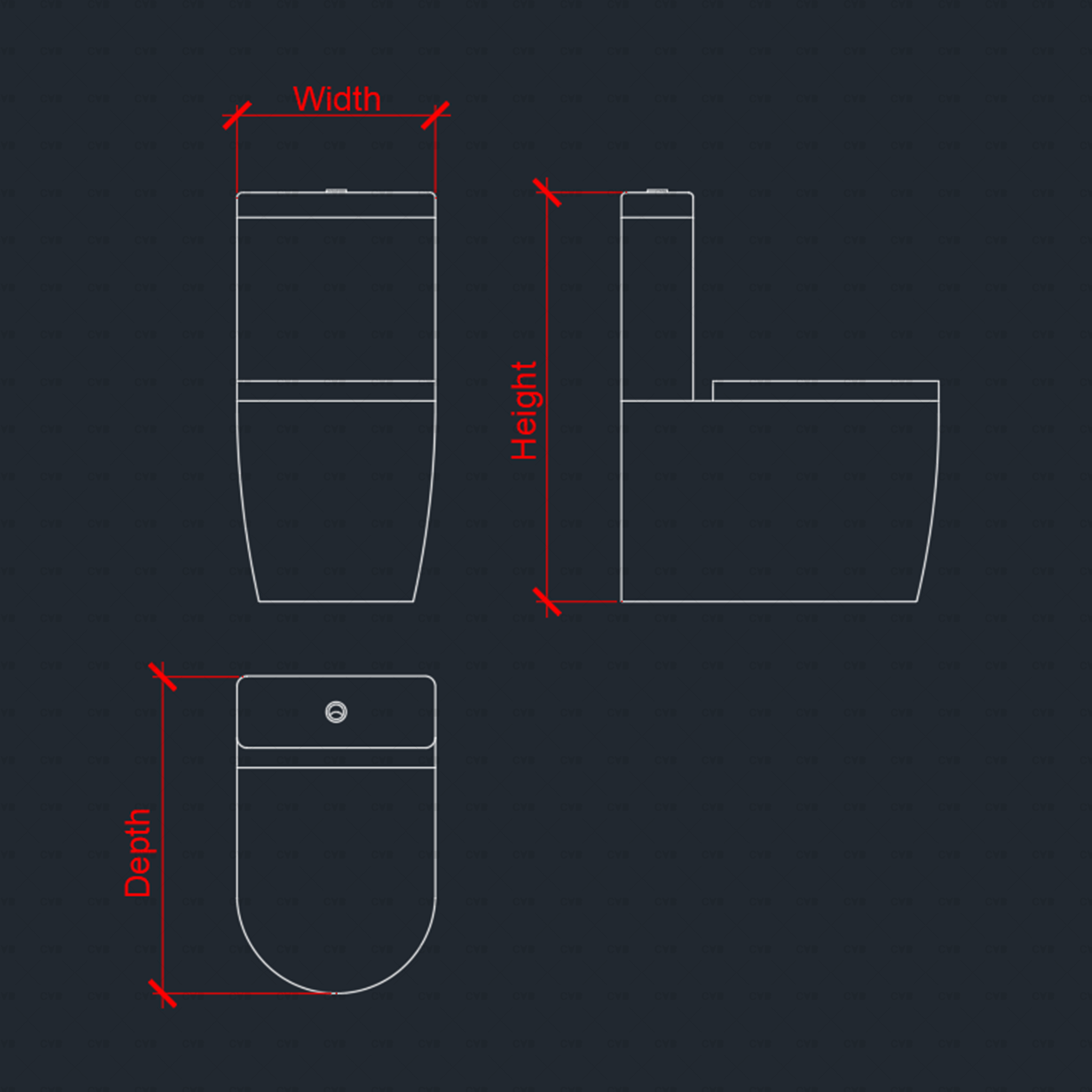 Bidet & Toilet CAD Blocks - Dynamic DWG + SVG – cadasbuilt