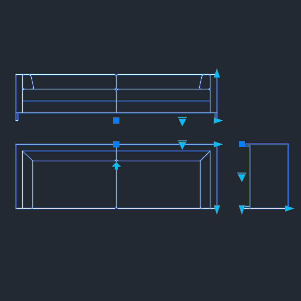 Download CAD Dynamic Blocks and Vector Modular Sofa | CADasBuilt ...