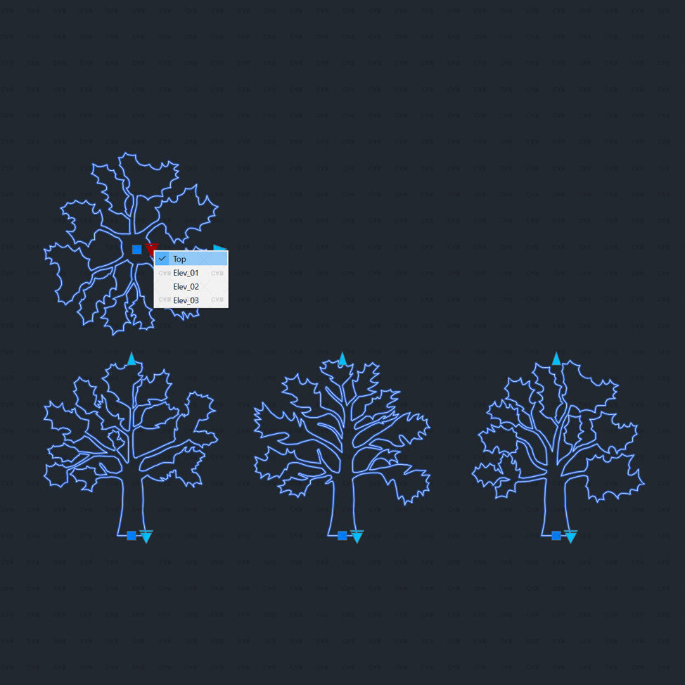 Download DYNAMIC CAD Trees BLOCKS Silhouettes | CADasBuilt – cadasbuilt