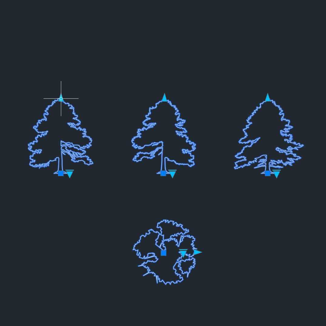 Download DYNAMIC CAD Trees BLOCKS Silhouettes | CADasBuilt – cadasbuilt